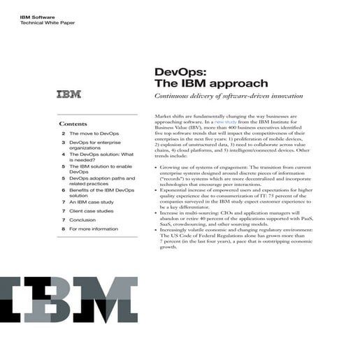 DevOps: The IBM approach | PDF