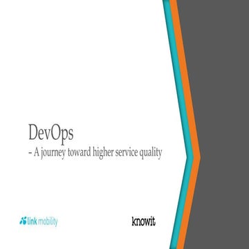 Devops a Journey (LinkMobility project report) | PPT