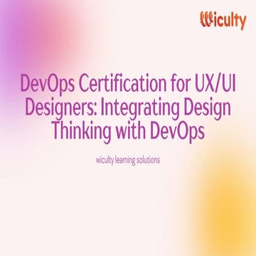 Devops Certification For Uxui Designers Integrating Design Thinking