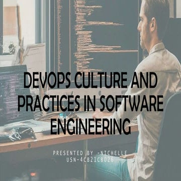 DevOps, devops culture and its pratices. | PPTX