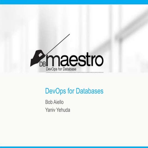 Devops For Database Webinar Ppt
