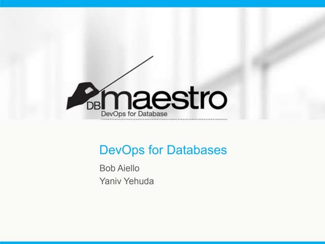 Devops For Database Webinar Ppt