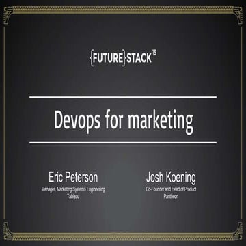 DevOps for Marketing | PPTX