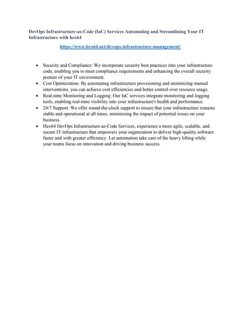 Comprehensive DevOps Infrastructure as Code | PDF