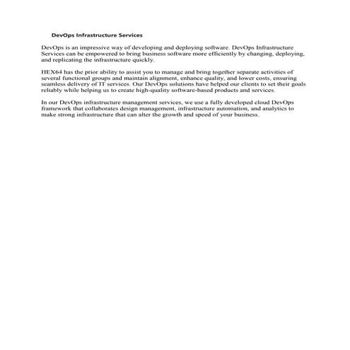 Devops Infrastructure Services Docx