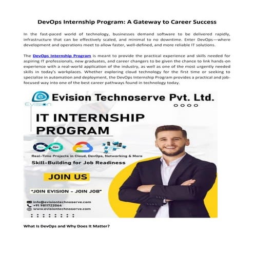 "DevOps Internship Program – Practical Training for a Successful IT Career" | PDF