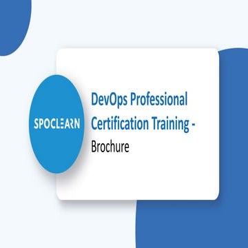 DevOps Certification Training in Netherlands | SPOCLEARN | PPT
