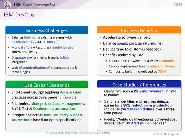 Devops Single Slide For Usecase And Customer Benifits Ppt