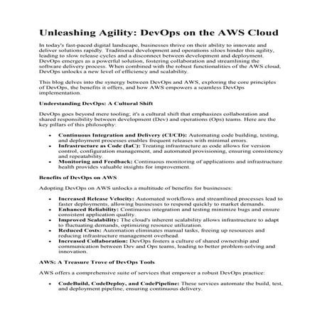 Best Devops With Aws Online And Classroom Training Naresh It Pdf 