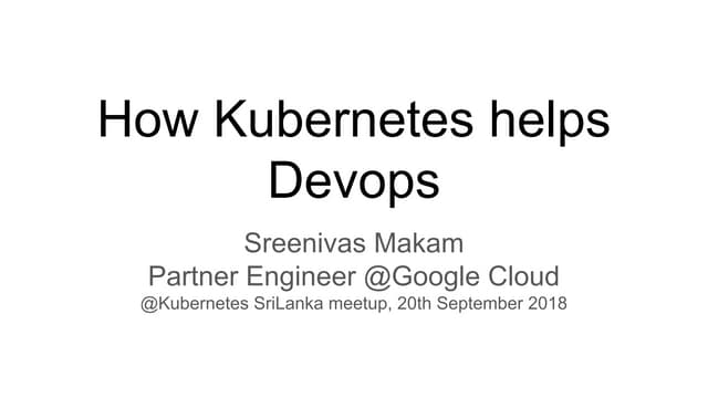 How Kubernetes Helps Devops Ppt