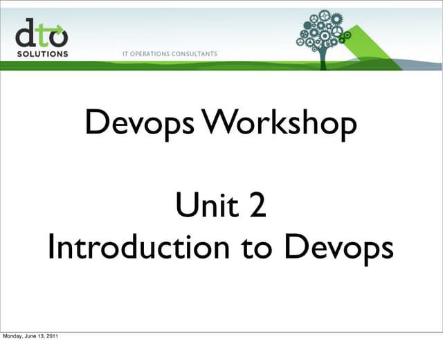Devops Workshop Unit2 Ppt