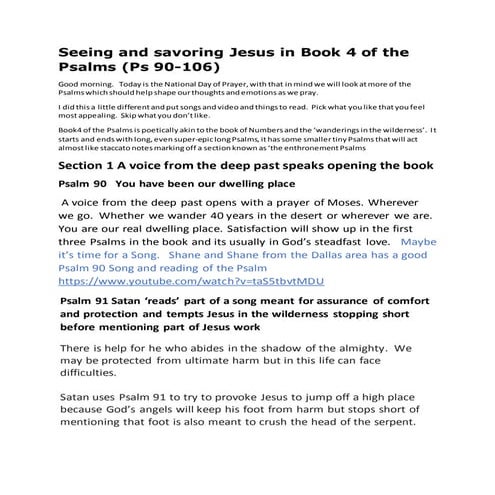 Seeing and Savoring Jesus in Book 4 of Psalms | DOCX
