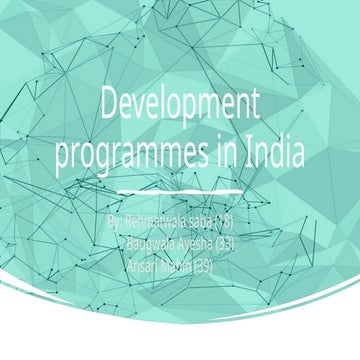 Insights on Government initiatives for Development programmes of India.pptx