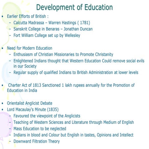 Devp of education in india | PPTX