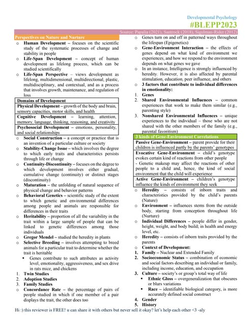 BLEPP Reviewer - Psychological Assessment | PDF