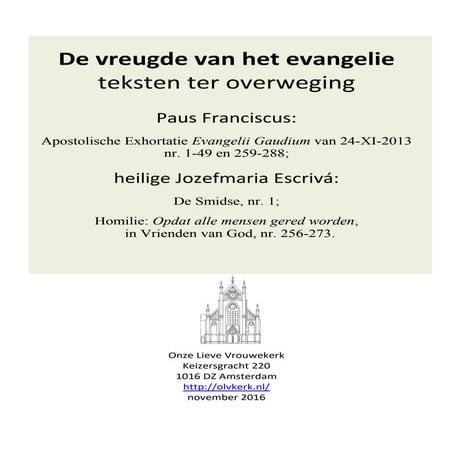 De vreugde van het evangelie, teksten ter overweging | PDF