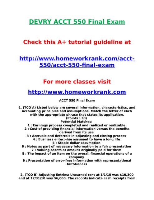Accounting Cycle (Work Sheet) | PPT