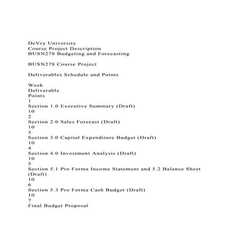 DeVry UniversityCourse Project DescriptionBUSN278 Budgetin.docx