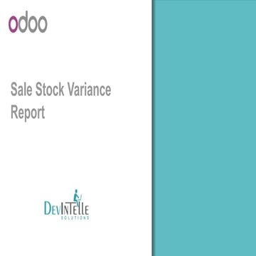 How can print sale stock variance report in Odoo | PPTX