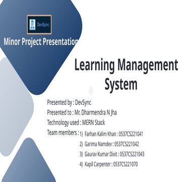 DevSync(Minor Project)1.pptx this one is my project ppt | PPTX