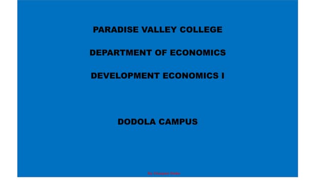 Chapter 1 economic development (1) | PPT
