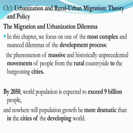 Development Economics Chapter 3 powerpoint presentation | PPTX