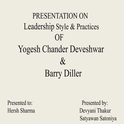 Devyani & satyawan | PPTX | Business Administration | Business