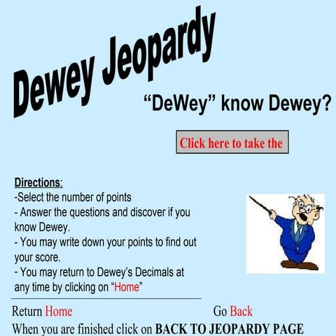 Dew Wey Know Dewey Jeopardy | PPT