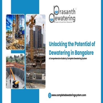 Best Dewatering Contractors in Bangalore – Complete Dewatering | PDF