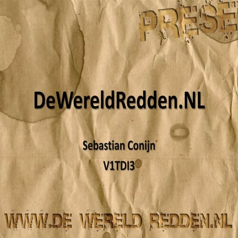 De Wereld Redden | PPTX
