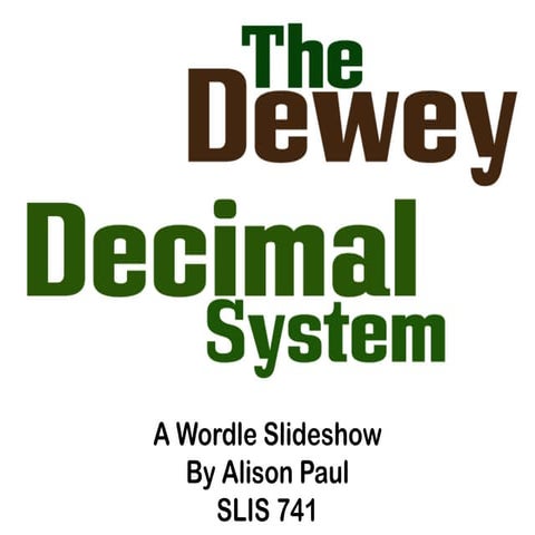 Dewey wordle | PPTX
