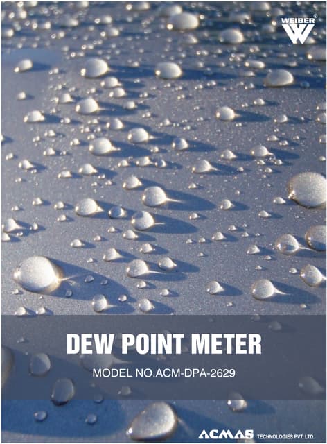 Dew Point Meter | Dew Point Sensor | PDF