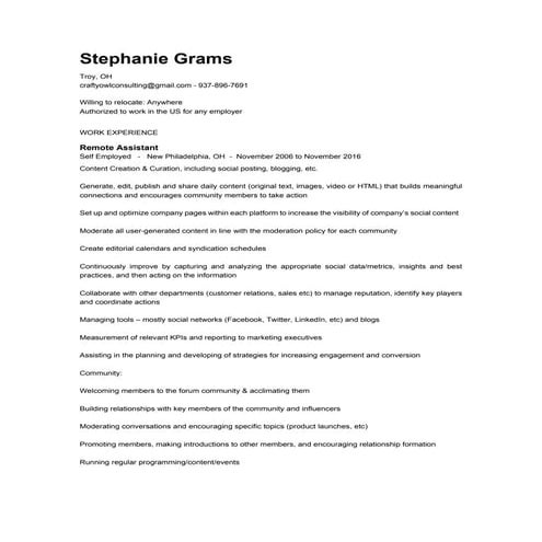 Brad Harris Resume 2019 | DOCX