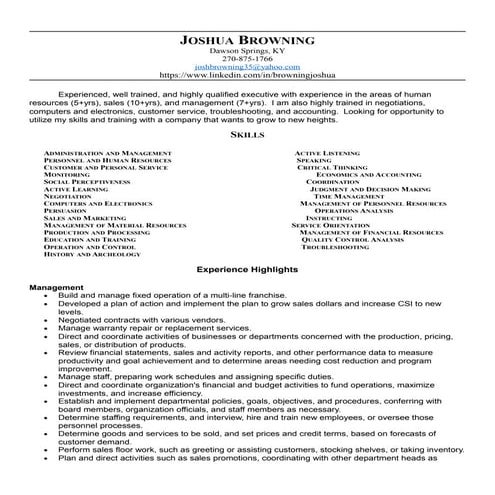 Josh Browning Resume | PDF