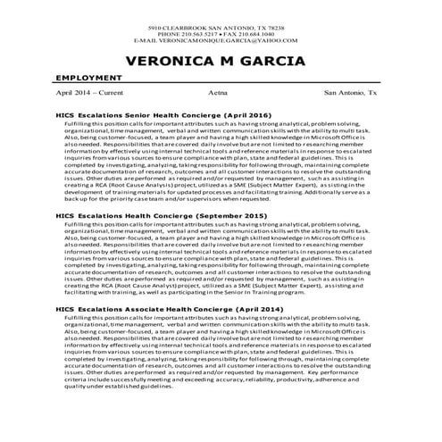 Veronica's resume 2016 | DOCX