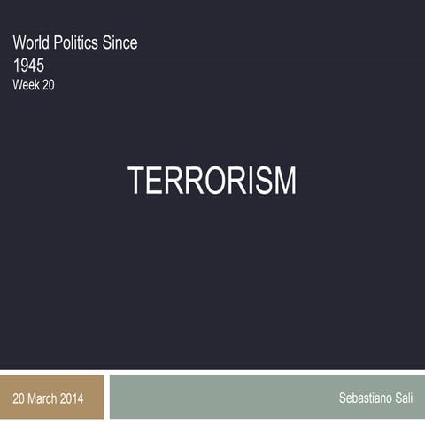 Terrorism | PPT