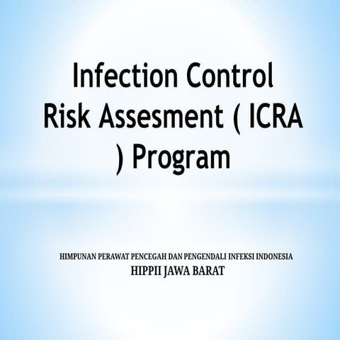 infection control risk assesment (icra) in clinic | PDF