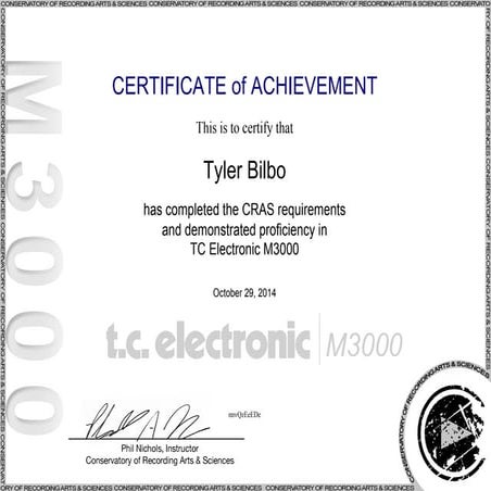M3000 Certification | PDF