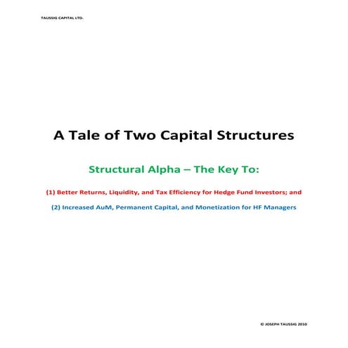 A Tale of Two Capital Structures | DOC