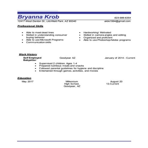 Resume rough draft | DOCX