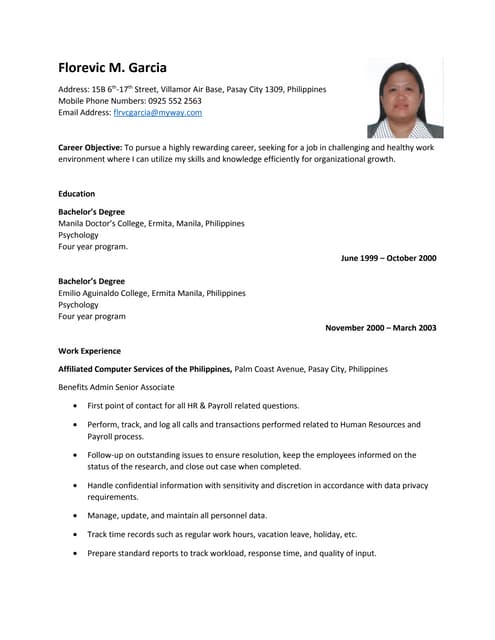 Kimberly Smith Resume aditional experience | DOCX