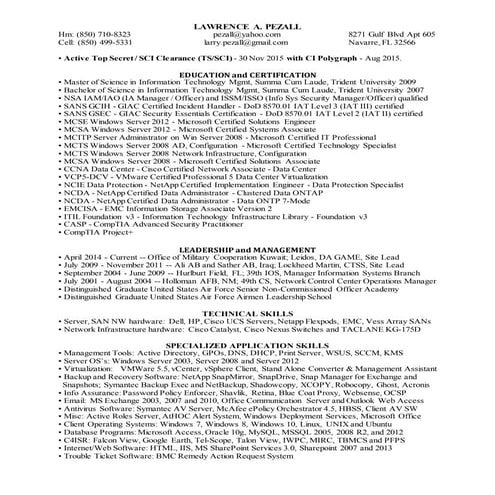 Resume Feb 2016 | DOCX | Operating Systems | Computer Software and ...