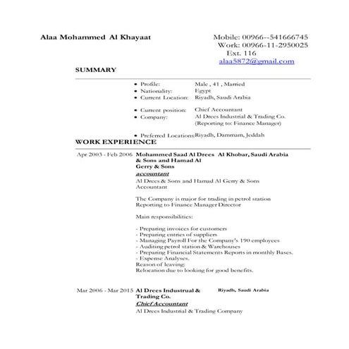 Alaa Al Khayaat(CV) | DOCX