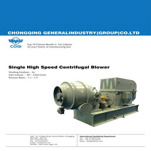 single-stage high speed centrifugal fan | PDF