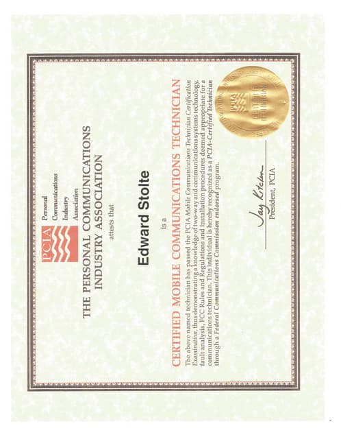 WCI Certificate | PDF