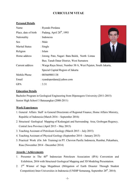 CV - Prakoso Adisaputra | PDF | Technology & Computing