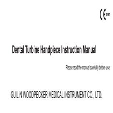 Dental Turbine Handpiece Instruction Manual | PDF