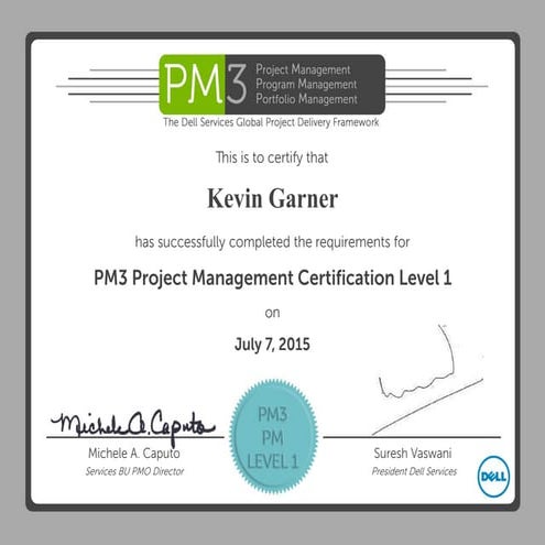 PM3 PM Cert Level 1 Certificate | PPT