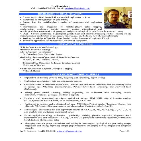 Shaun Mackey CV | DOCX