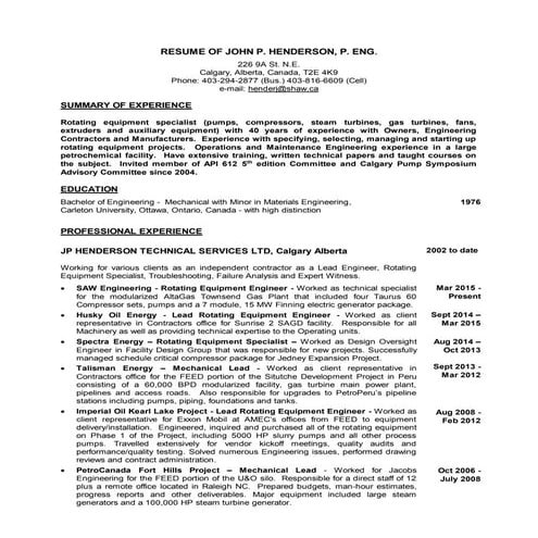 John P Henderson Resume- Jan 2016PDF | PDF